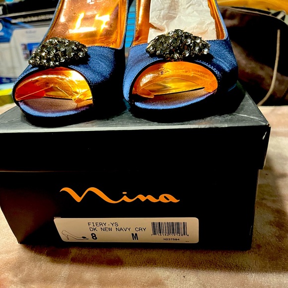 Nina | Shoes | Nina Brand Navy Dress Shoes Worn Once For A Wedding ...